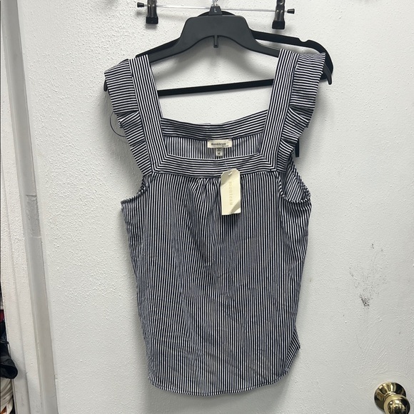 Monteau | Tops | Monteau Blue Ruffled Fitted Tank Top | Poshmark